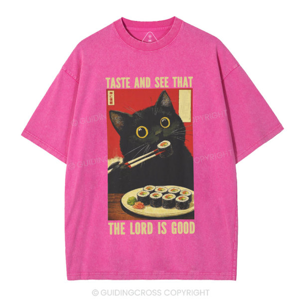 The Lord Is Good Christian Washed T-Shirt Sale - GuidingCross