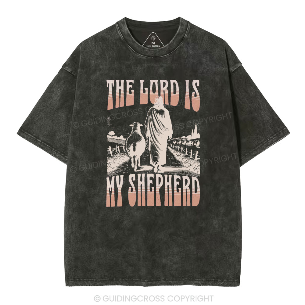 The Lord Is My Shepherd Christian Washed T Shirt Sale Guidingcross