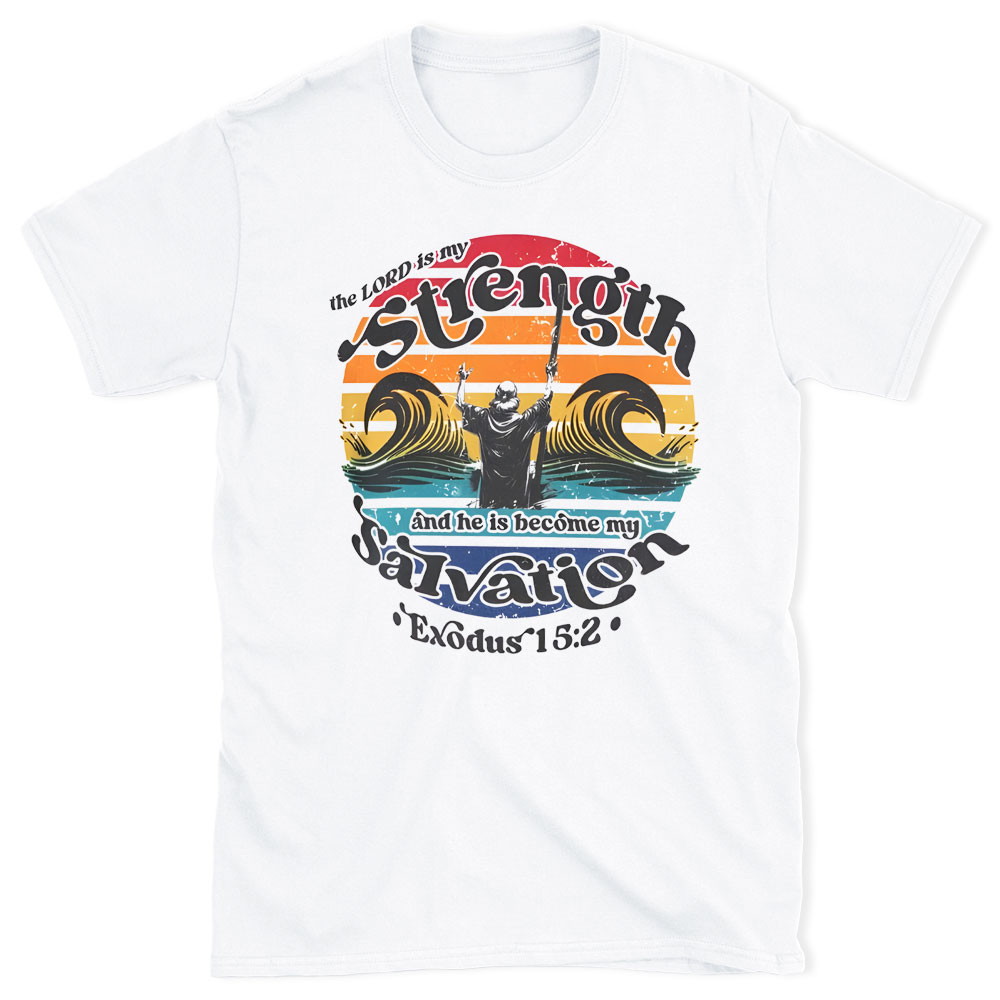The Lord Is My Strength Christian Washed T Shirt Sale Guidingcross