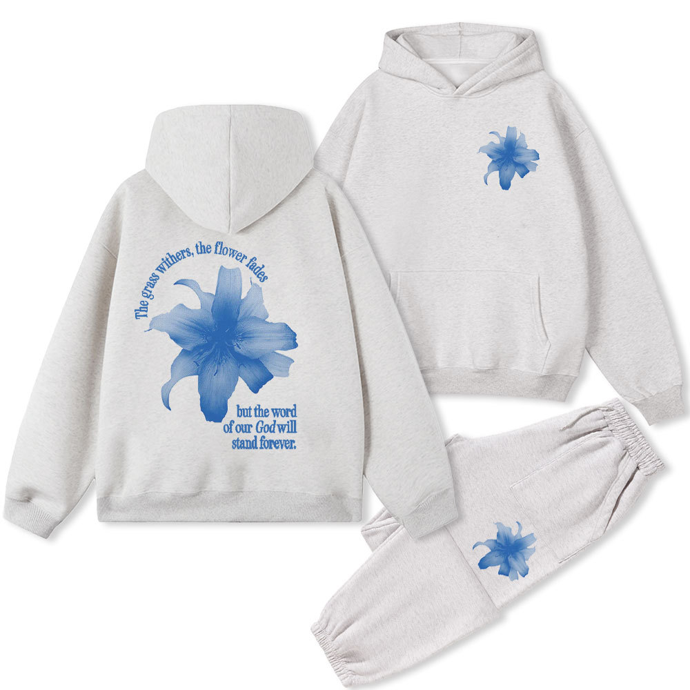 The Word Of Our God Will Stand Forever Christian Fleece Hoodie Set Sale ...