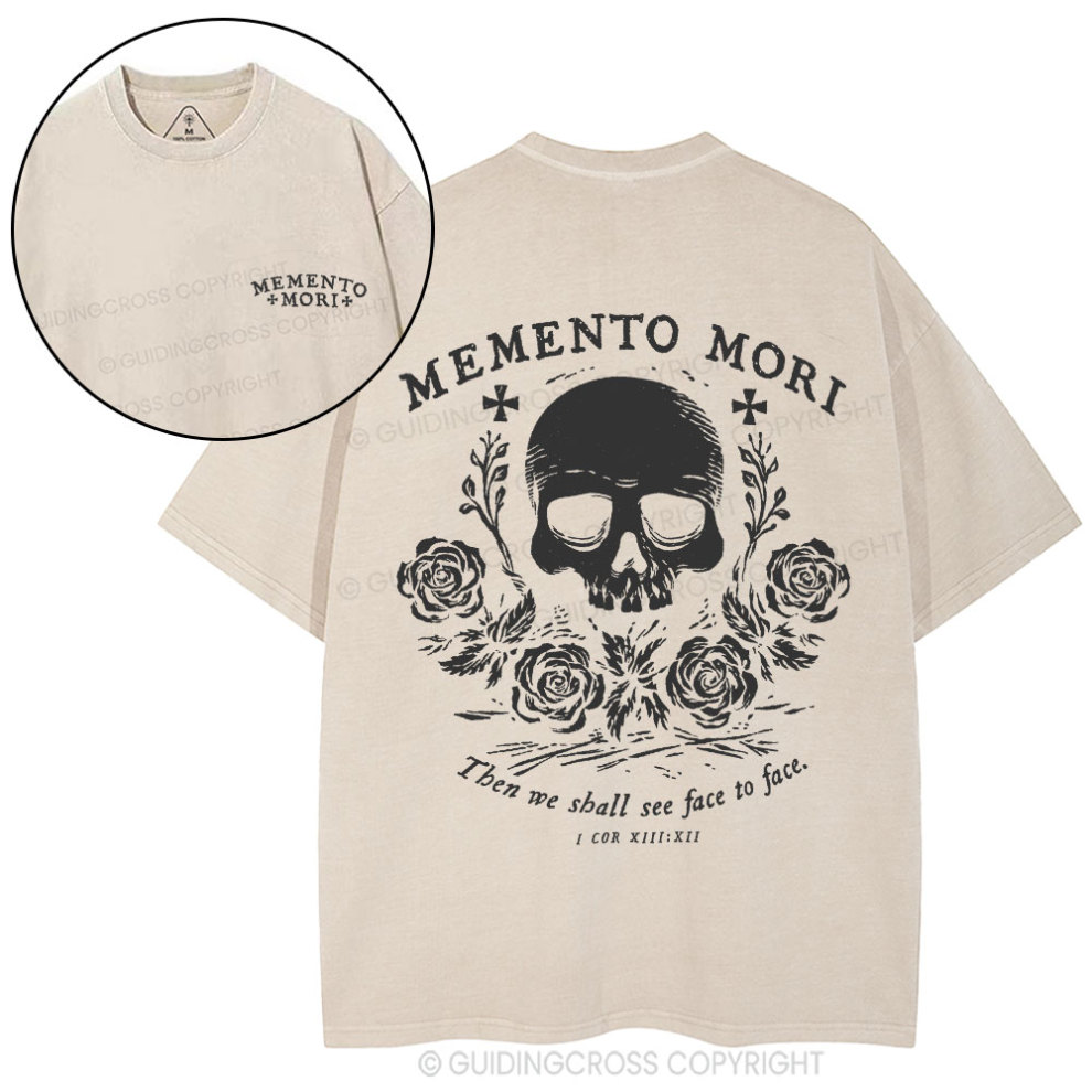 Then We Shall See Face To Face Christian Washed T-Shirt Sale - GuidingCross