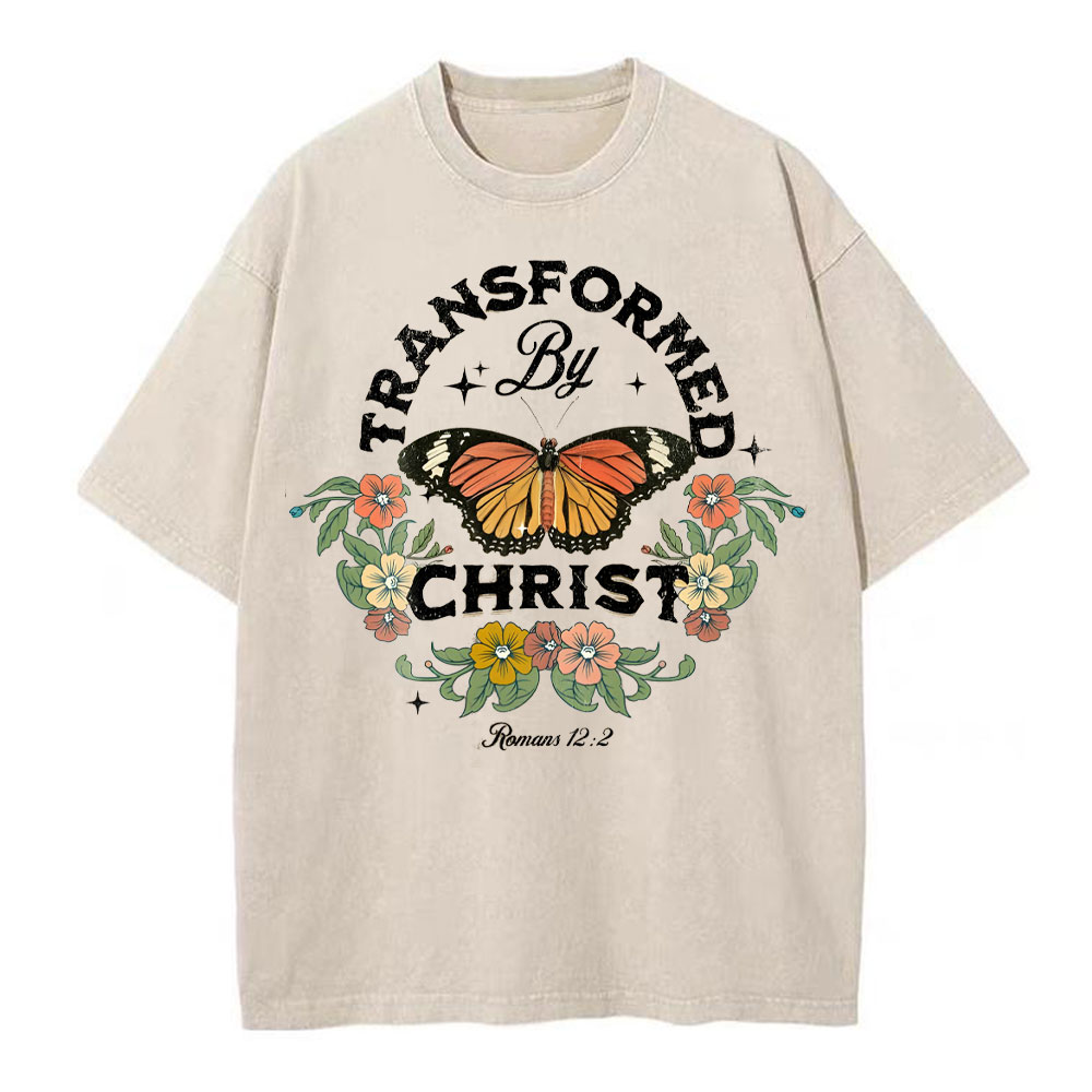 Transformed Christ Christian Washed T Shirt Sale Guidingcross