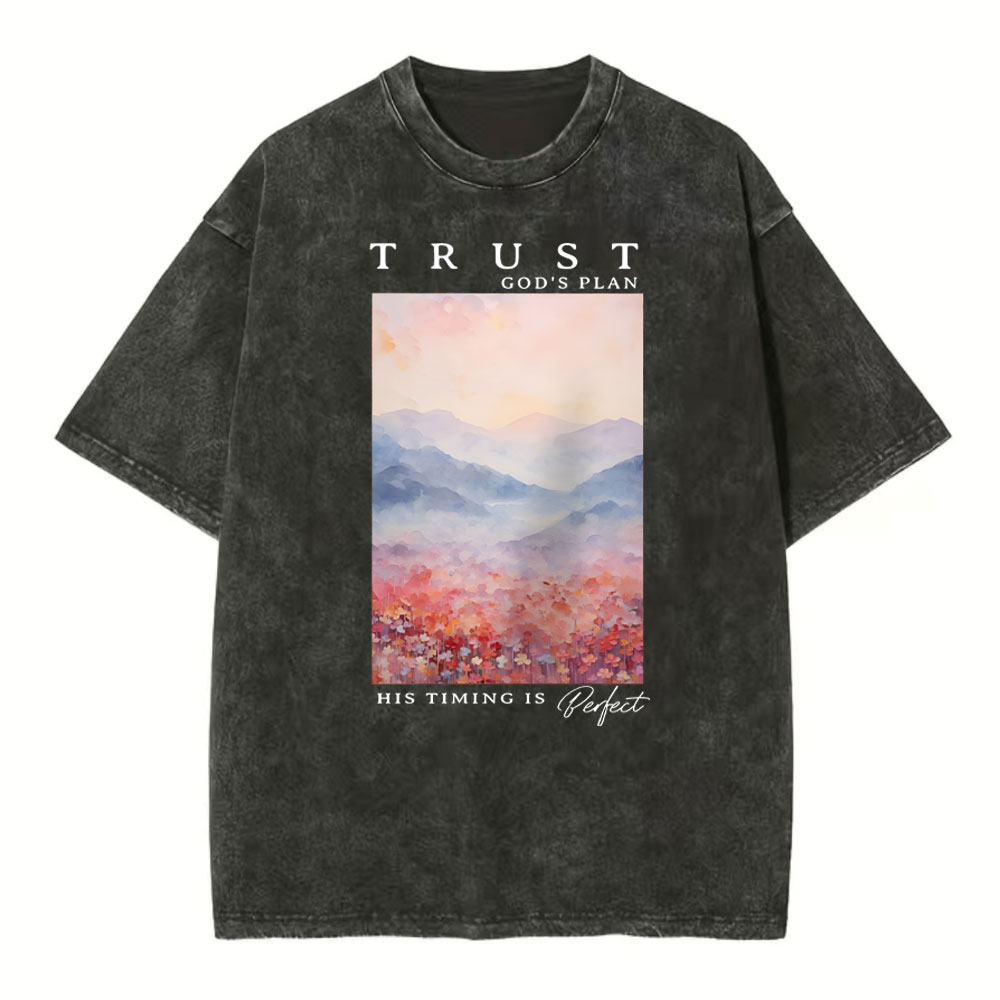 Trust Gods Plan Christian Washed T Shirt Sale Guidingcross
