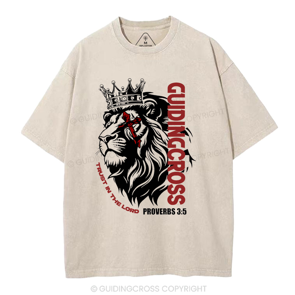 Trust In The Lord Christian Washed T Shirt Sale Guidingcross