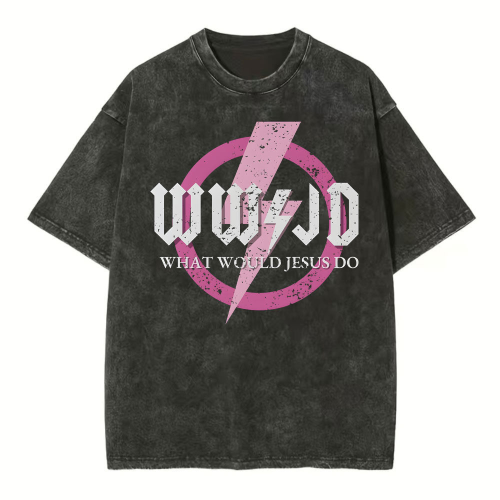 What Would Jesus Do Christian Washed T Shirt Sale Guidingcross