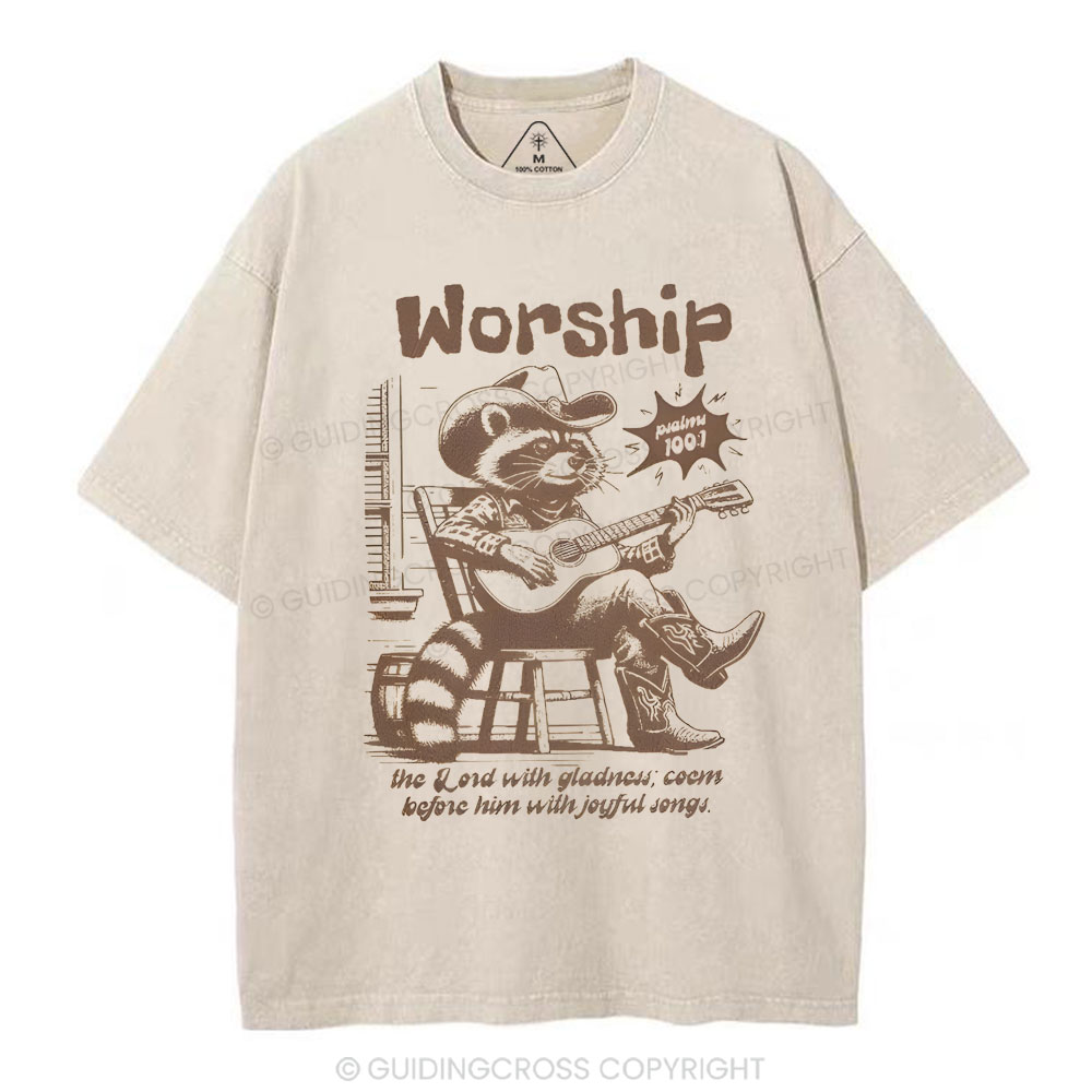 Worship Chirstian Washed T Shirt Sale Guidingcross