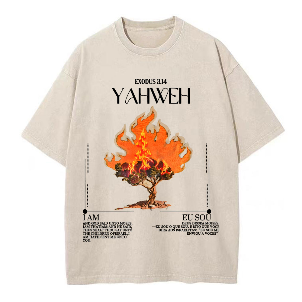Yahweh Chirstian Washed T Shirt Sale Guidingcross