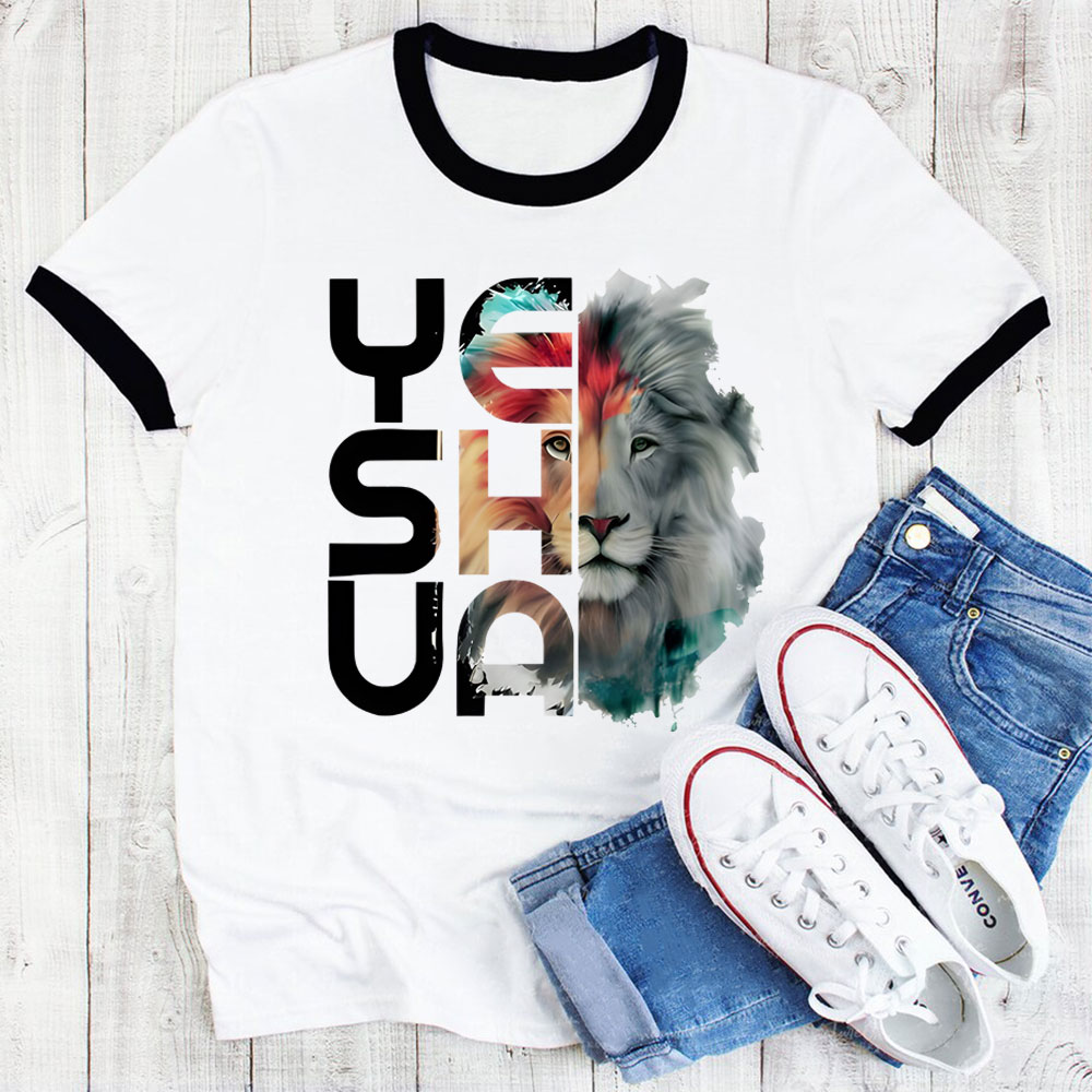 Yeshua Lion Christian Ringer T Shirt Sale Guidingcross