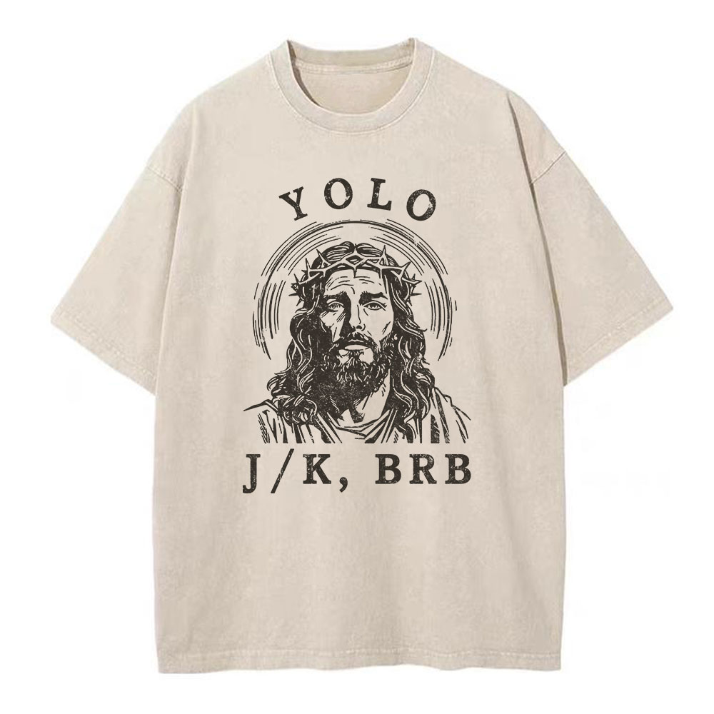 Yolo Christian Washed T-Shirt Sale-GuidingCross