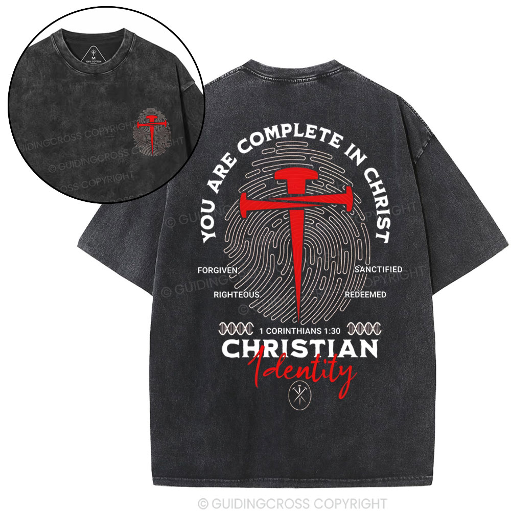 You Are Complete In Christ Christian Washed T Shirt Sale Guidingcross