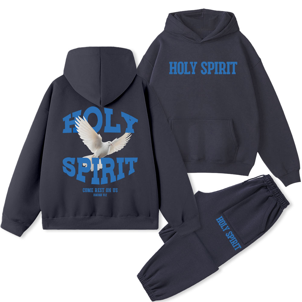 Holy Spirit Christian Fleece Hoodie Set Sale - GuidingCross
