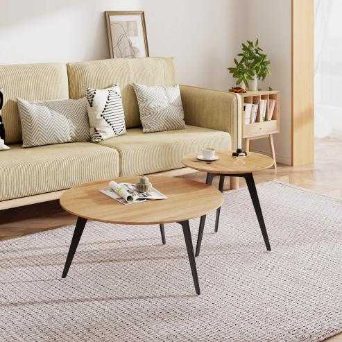 Nicole Round Coffee Table Set of 2 – DAYALANE