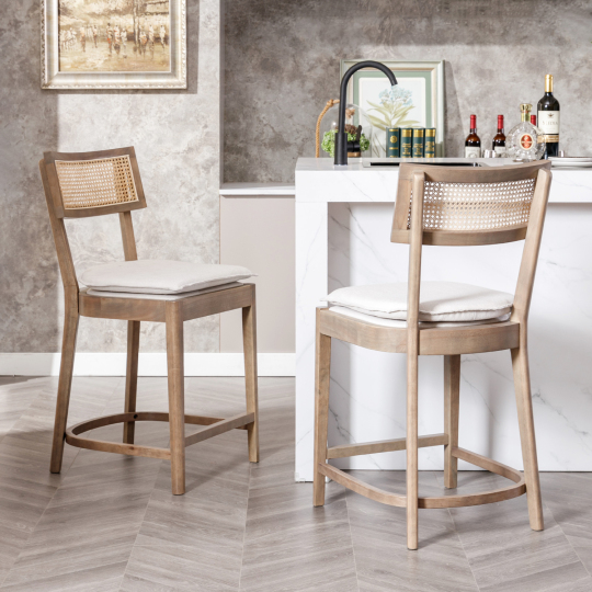 Walter Cane Counter & Bar Stools (Set of 2)