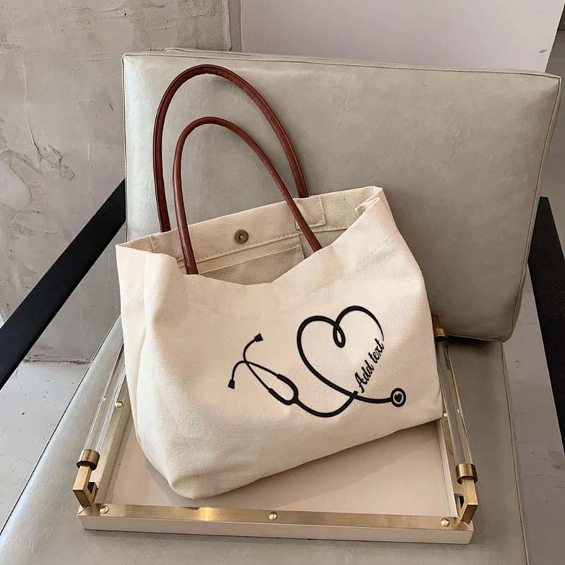 Funny Personalized A Love Stethoscope Nurse Shoulder Bag Sale ...