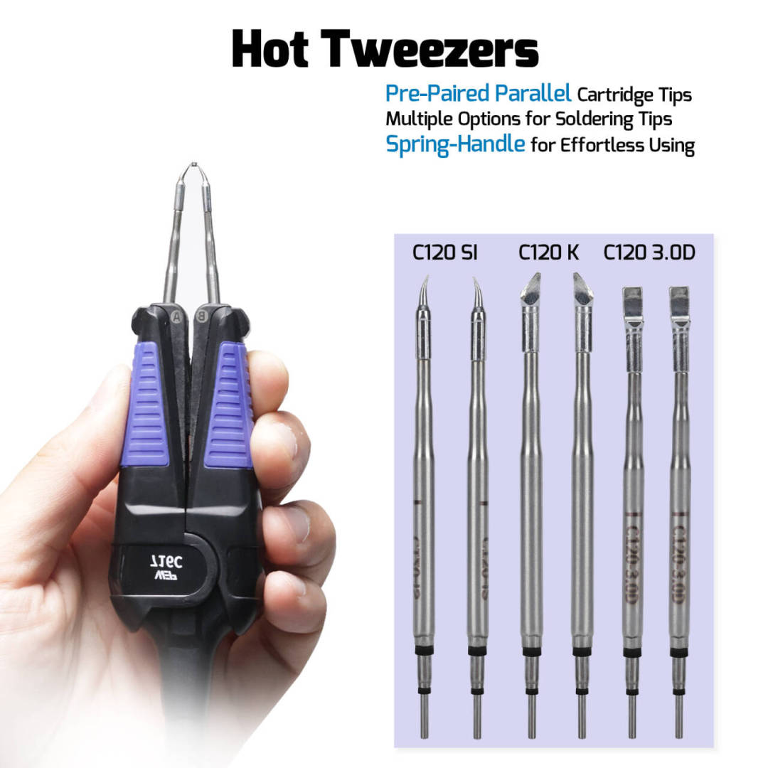 Tweezer Soldering Iron WEP 982D I Hot Tweezers Station for SMD Rework