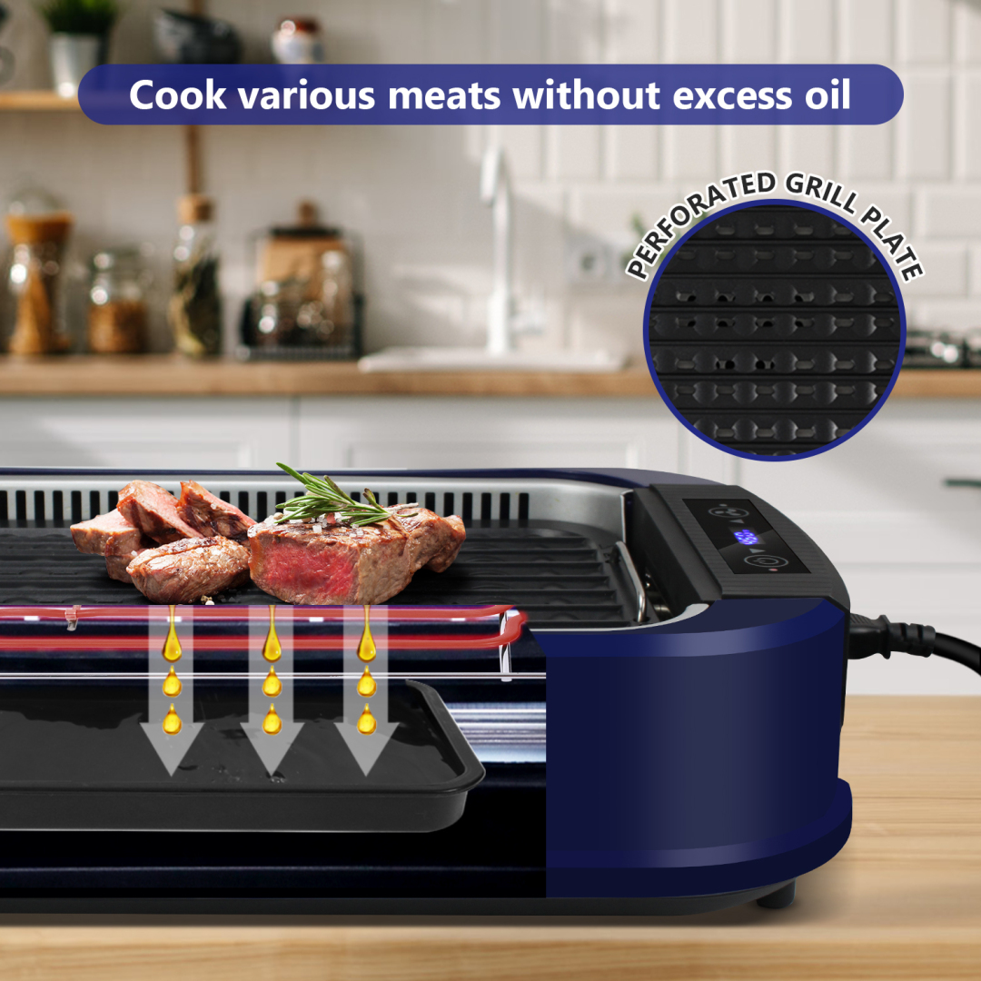 Cusimax Smokeless Indoor Grill Portable Electric Grill with Turbo Smok