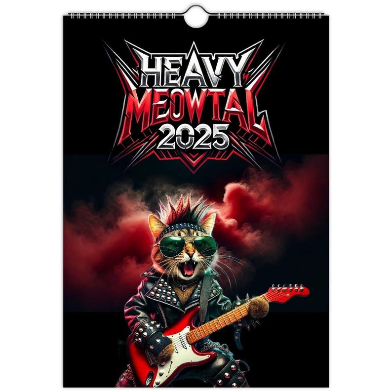 😻Heavy Metal Cats Wall Calendar 2025😻 – visualfavor