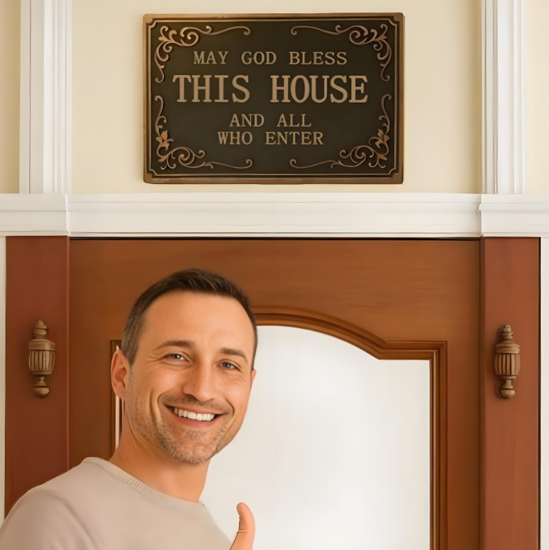 “MAY GOD BLESS THIS HOUSE AND ALL WHO ENTER” Artistic Signage – visualfavor
