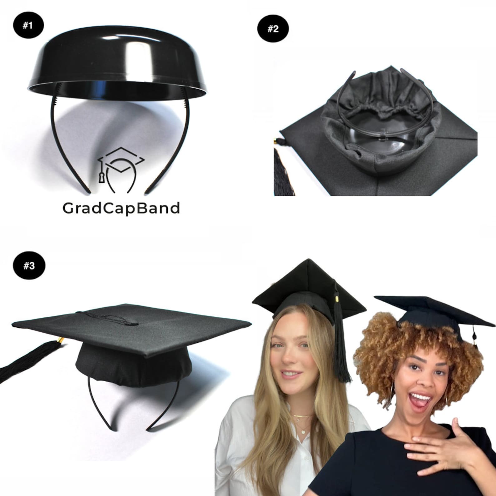 GradCapBand Deluxe Shaper Insert - Secures Your Graduation Cap. Don't