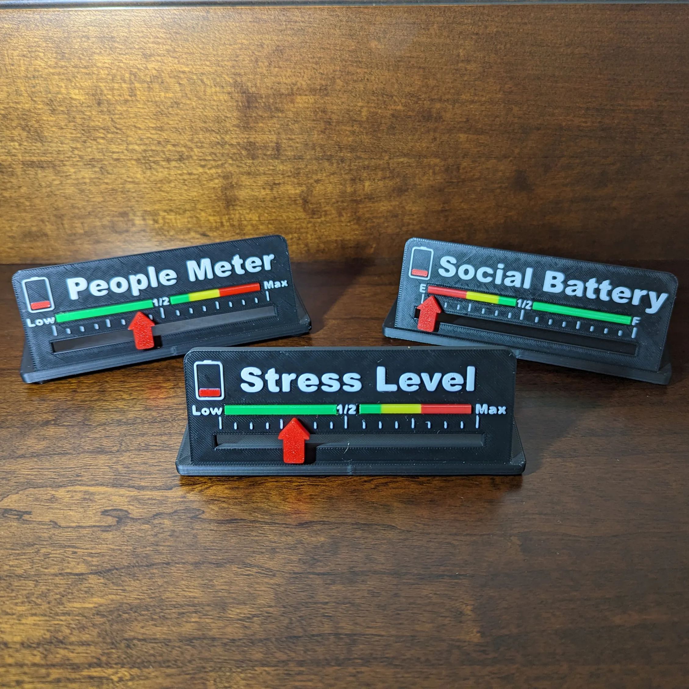 Social Battery Indicator Desk Sign