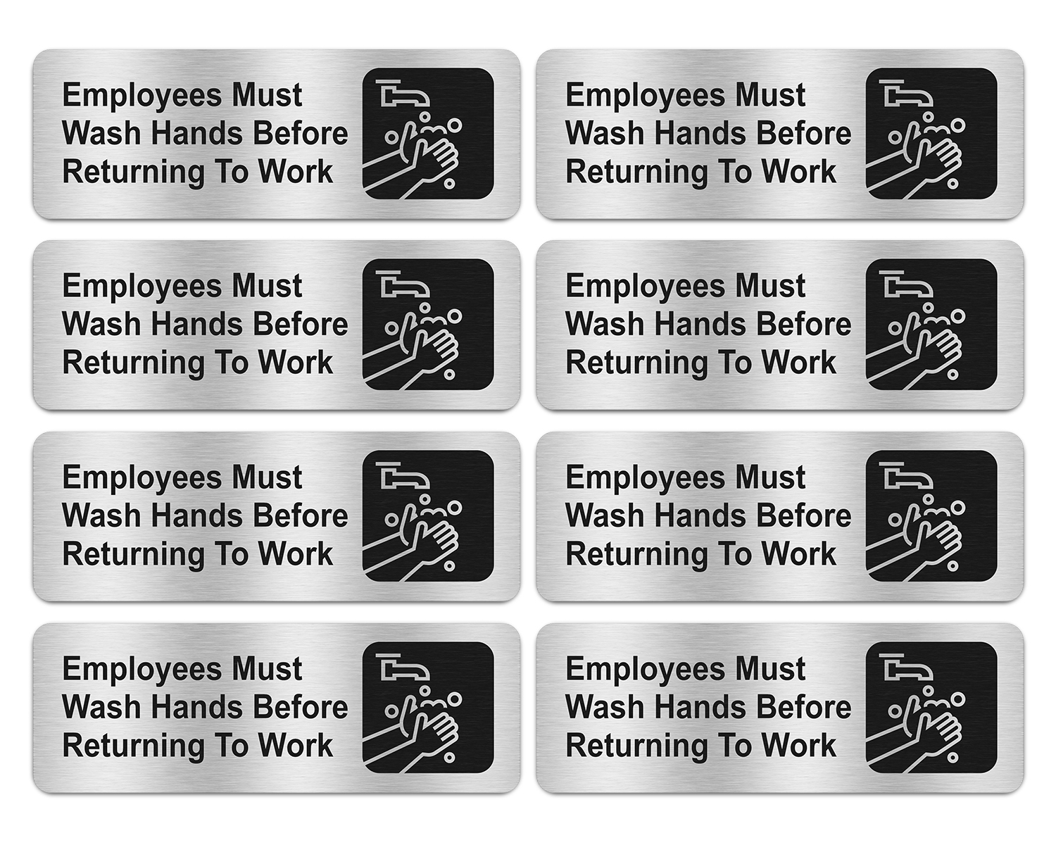 Employees Must Wash Hands Before Returning to Work Signs – Faittoo