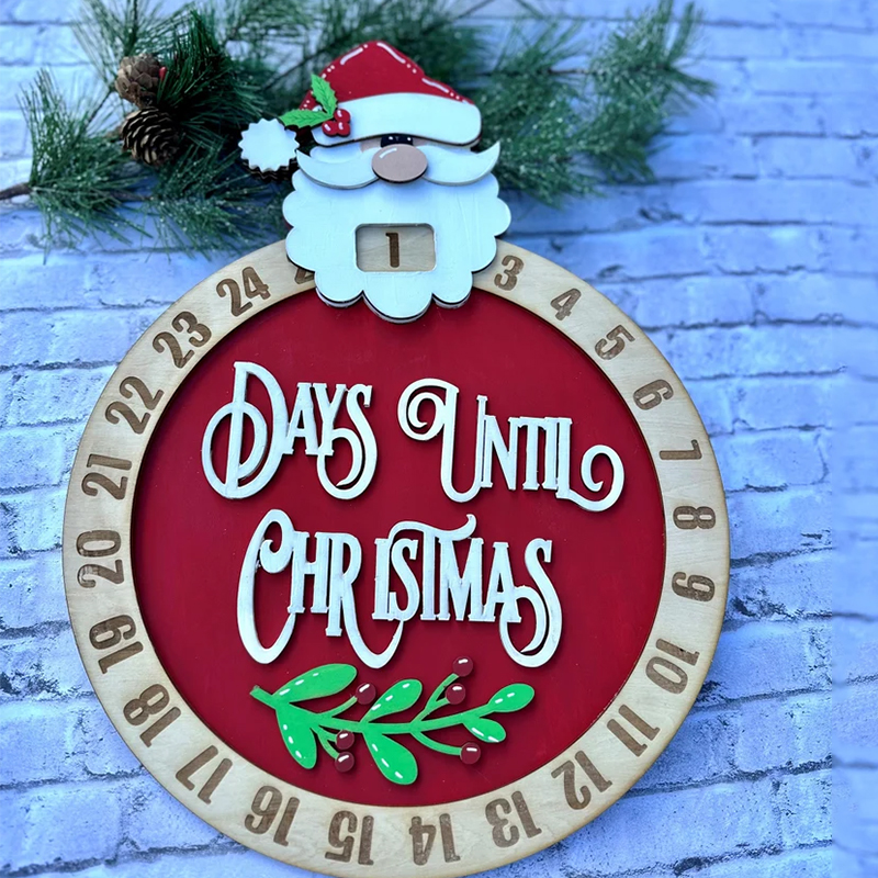 Santa Claus Countdown to Christmas Door Decor