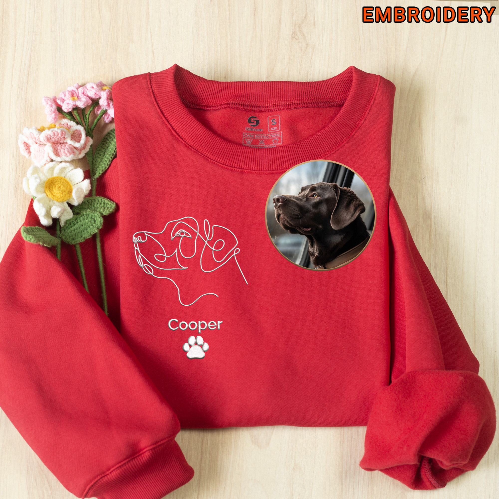 Custom Embroidered Line Drawing Crewneck & Hoodie – Modrue