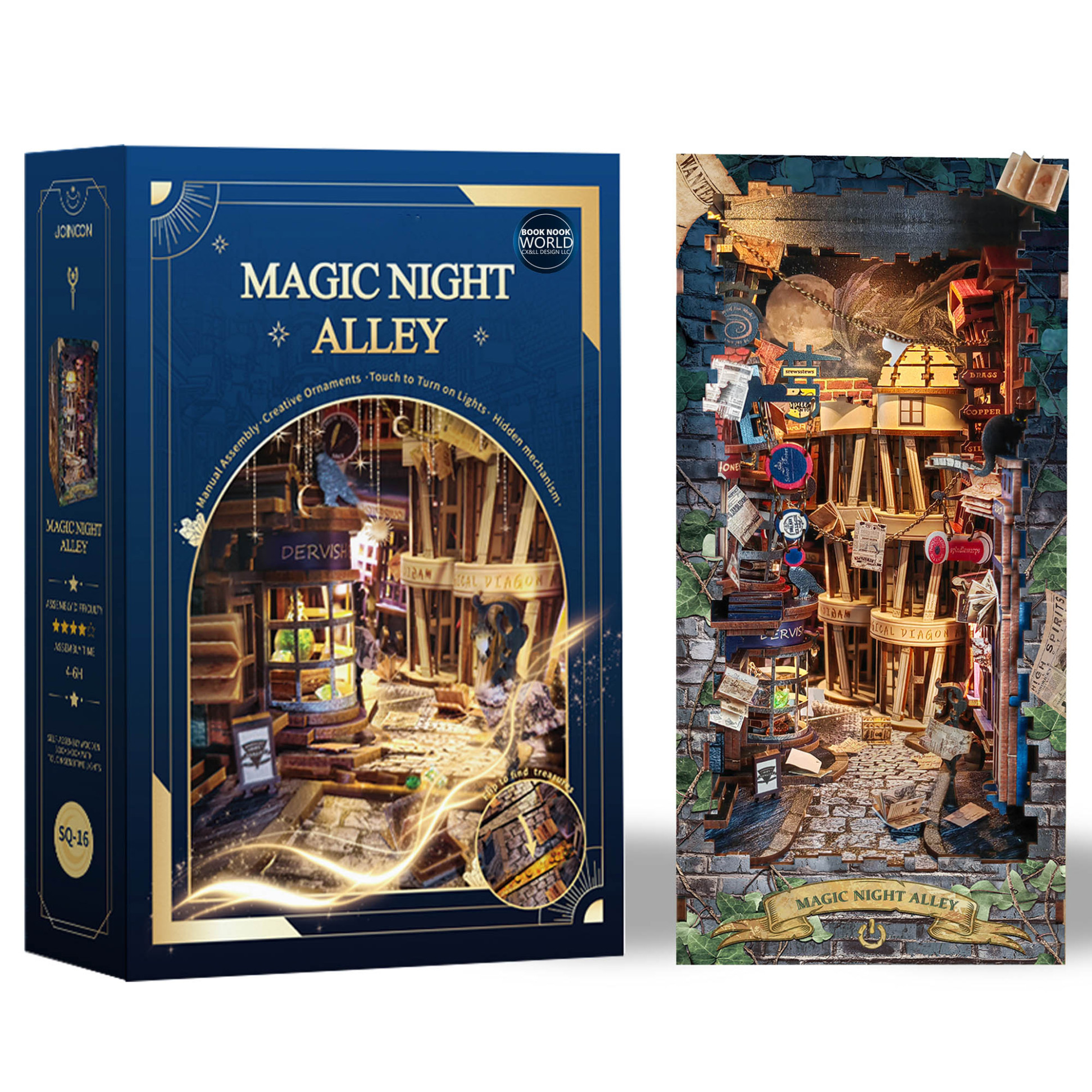 Library of Books DIY Book Nook Kit-Book Nook World
