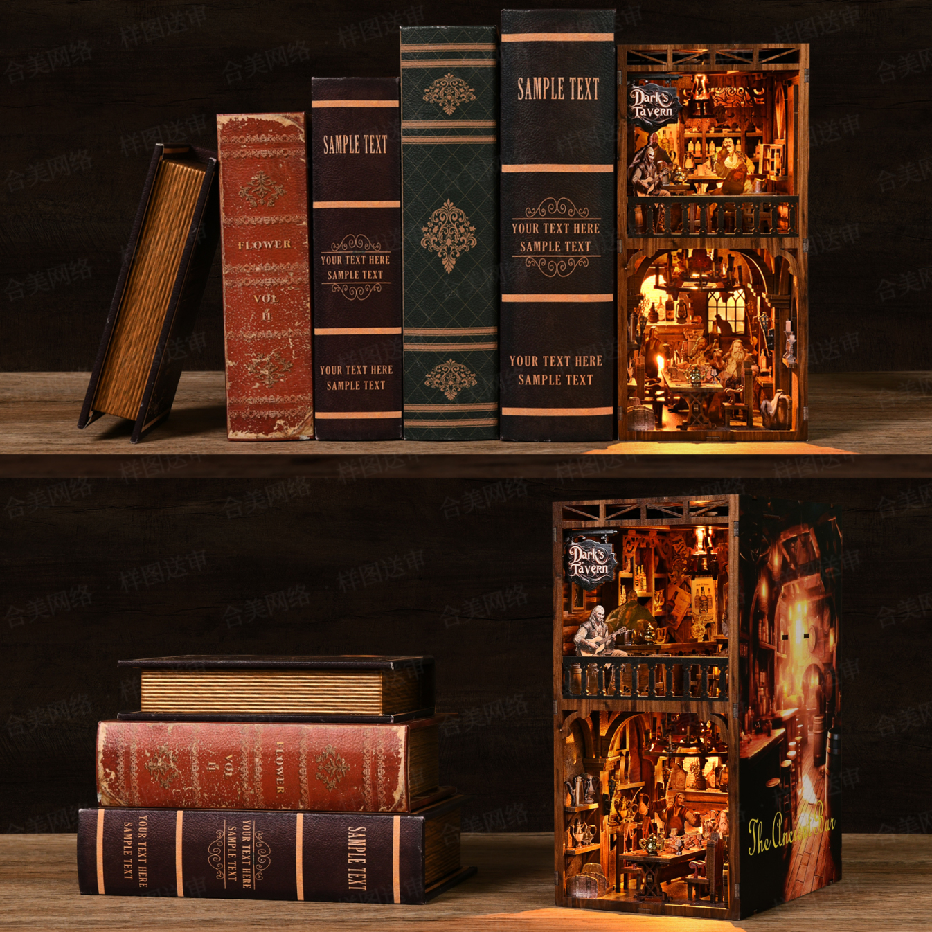 The Ancient Bar DIY Book Nook Kit-Miniature Pub & Tavern Scene – Book ...
