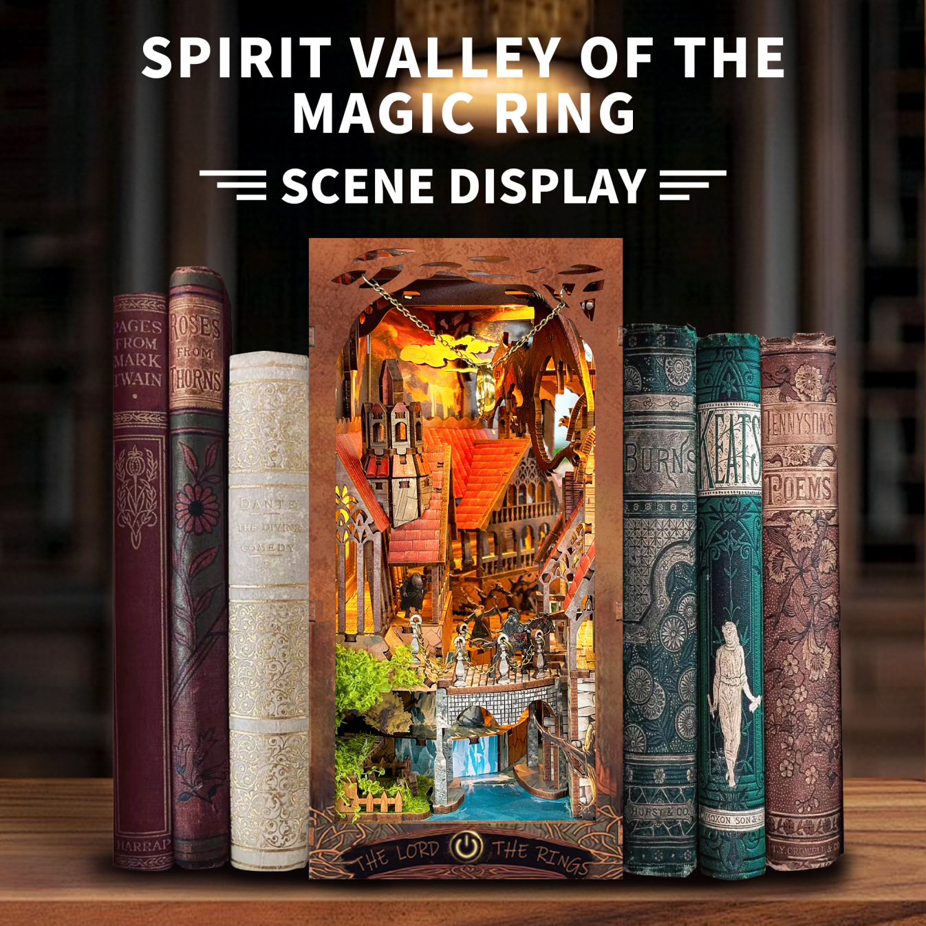 Spirit Valley of the Magic Ring Book Nook Kit – L.O.T.R Theme – Book ...