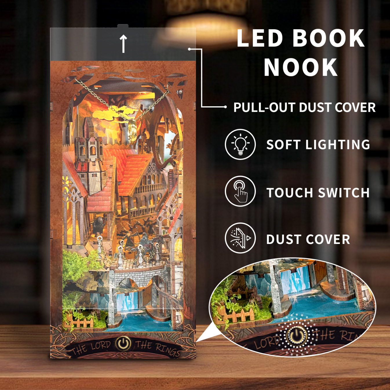 Spirit Valley of the Magic Ring Book Nook Kit – L.O.T.R Theme – Book ...