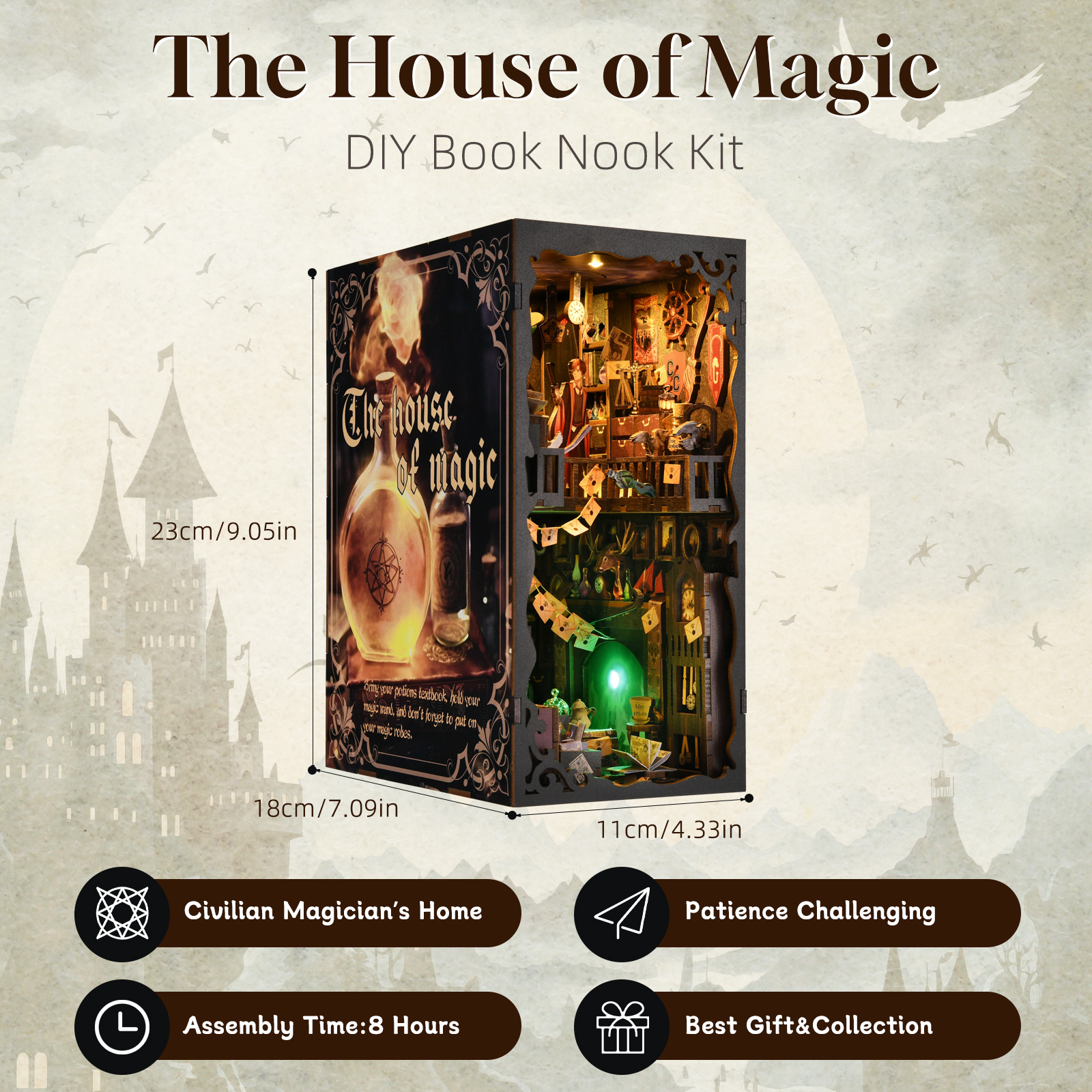 The House of Magic DIY Book Nook Kit-Fairy Tale Miniature Kit – Book ...
