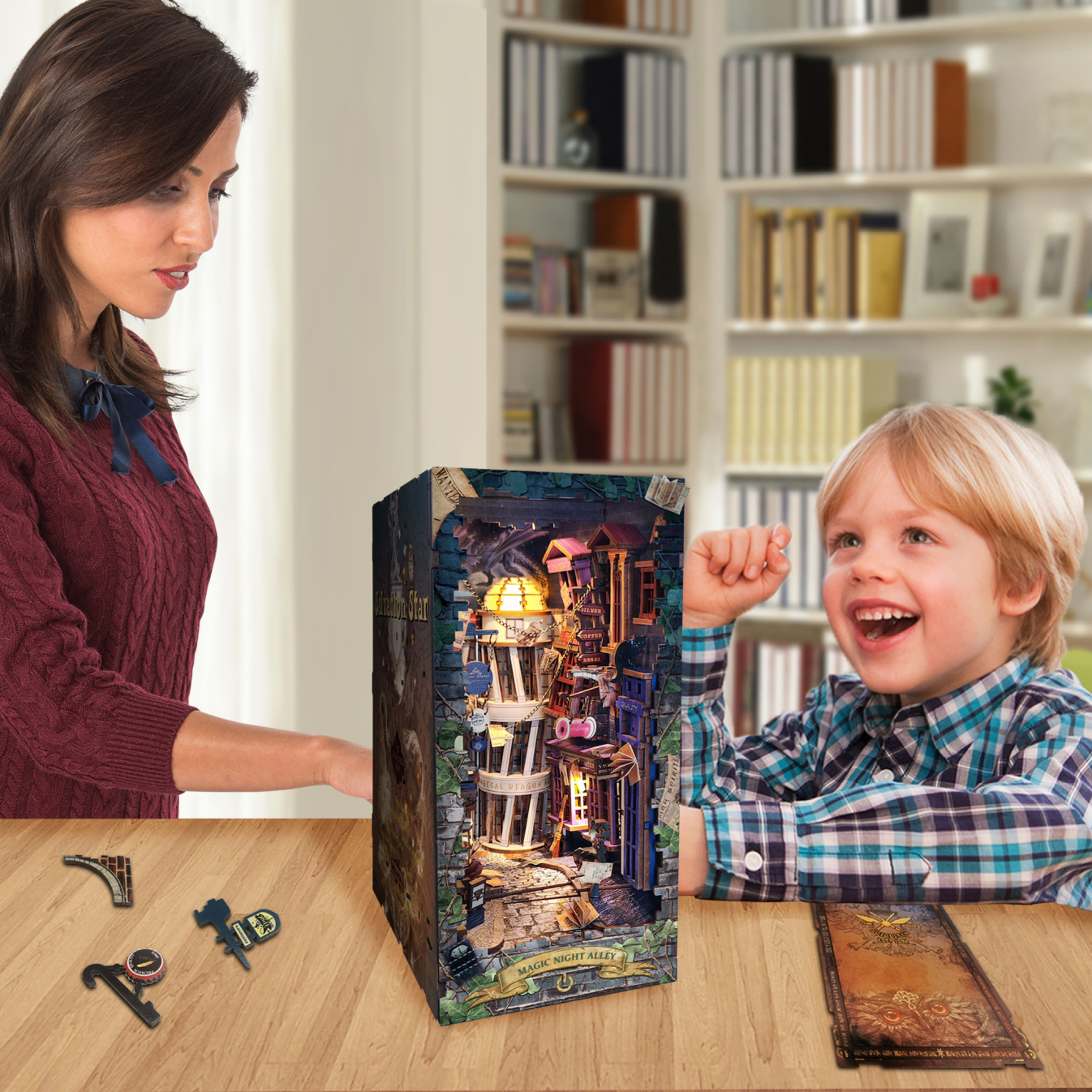 Magic Night Alley DIY Book Nook Kit – Diagon Alley Book Nook – Book ...