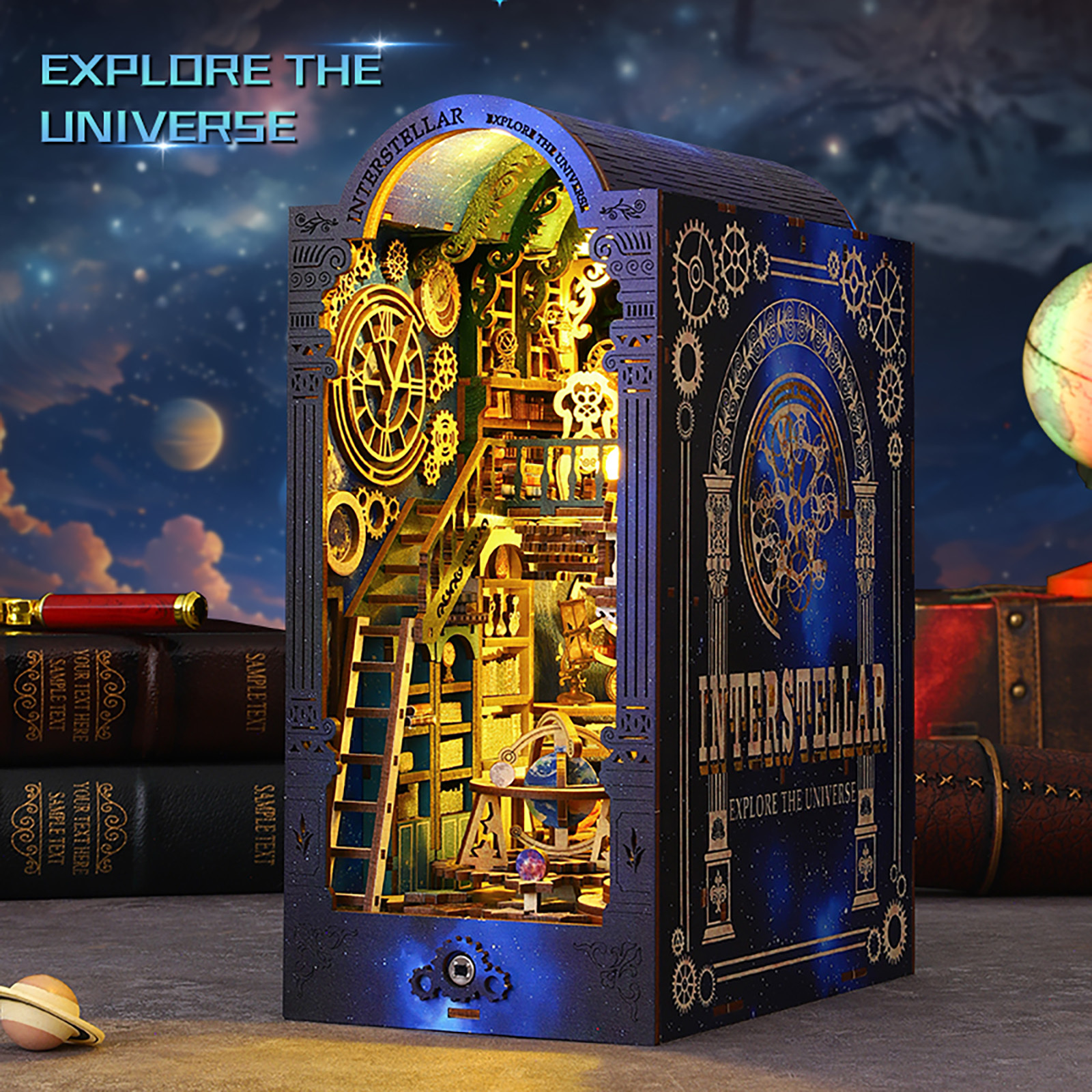 Interstellar DIY Book Nook Kit – Space Adventure Bookshelf Decor – Book ...