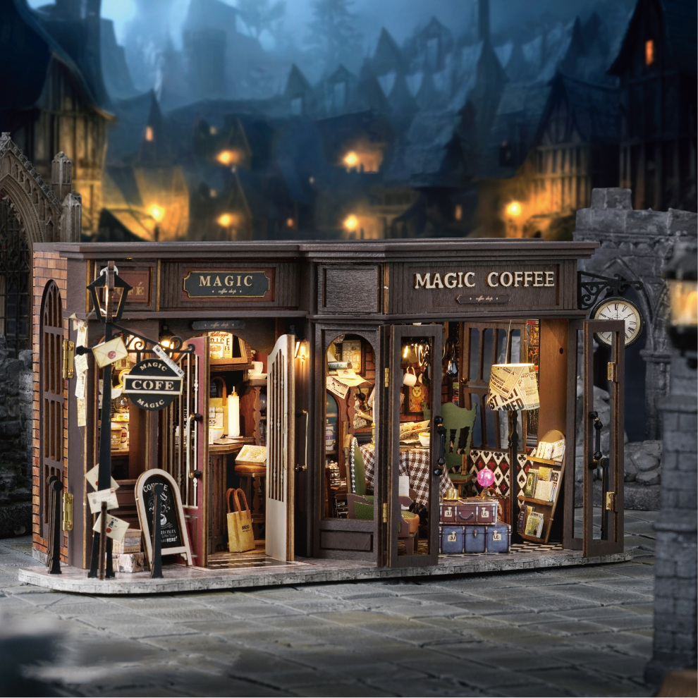 Vintage Coffee Shop DIY Miniature Kit-Cozy Miniature Café – Book Nook World