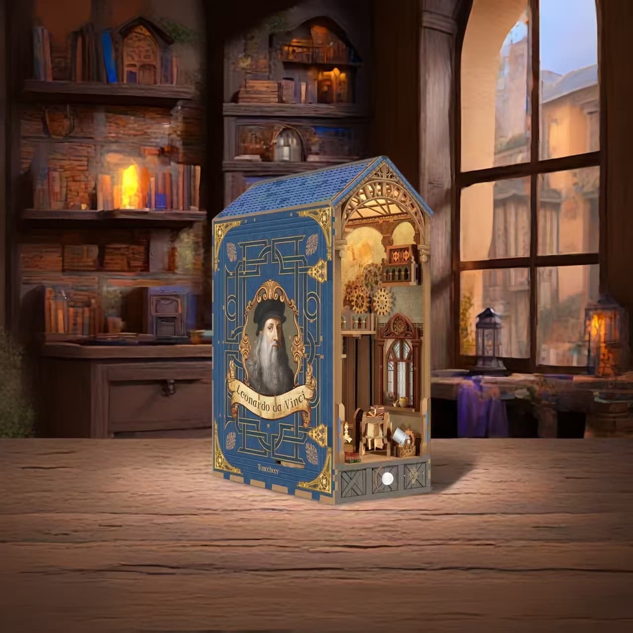 Leonardo da Vinci DIY Book Nook Kit-Book Nook World