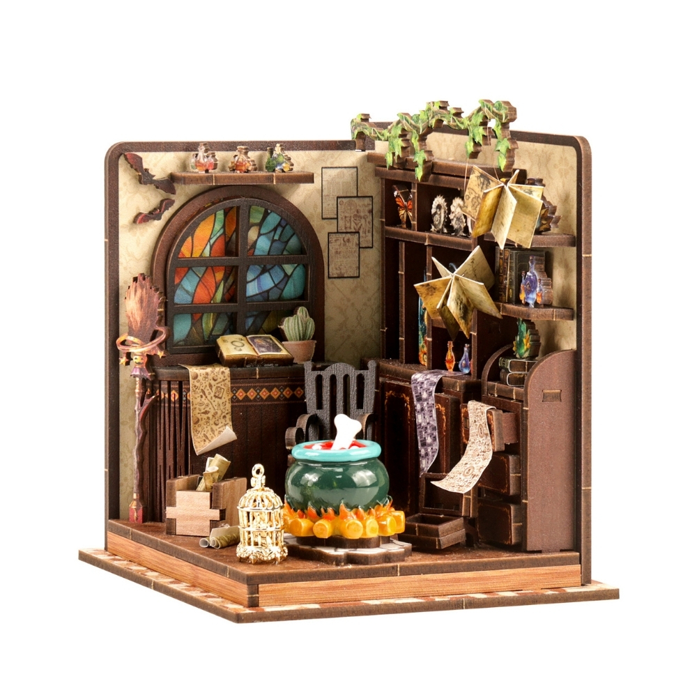 Magic Potion Workshop DIY Mini House Kit | DIY Miniature Kit-Book Nook ...
