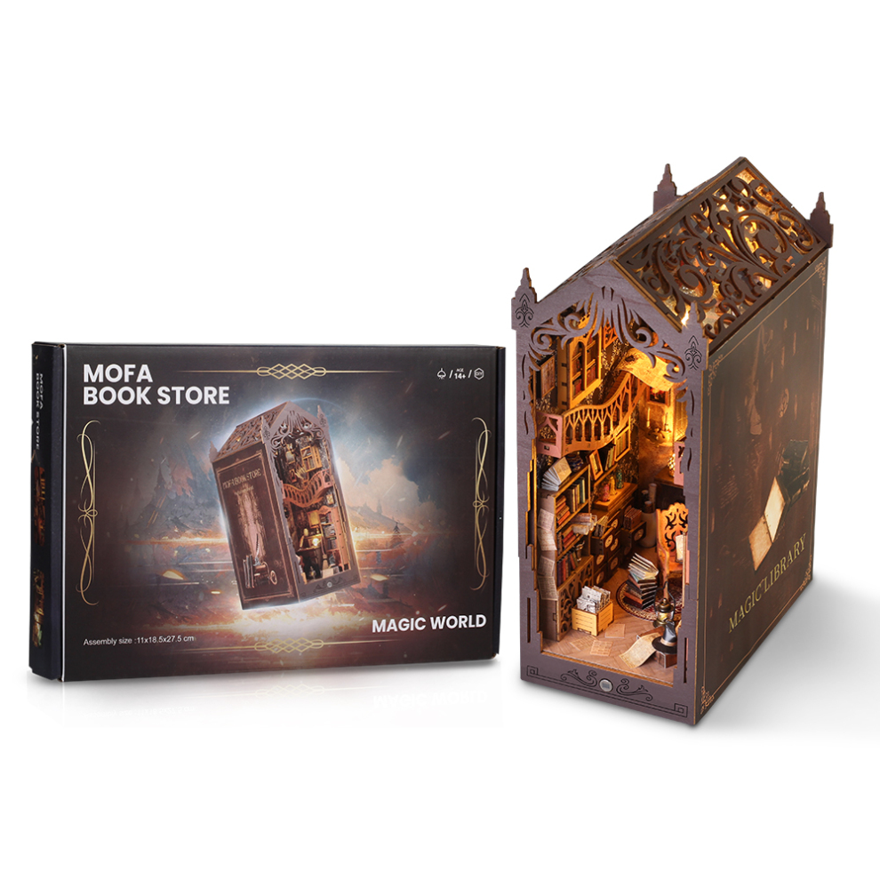 New Magic Library DIY Book Nook Kit-Magic Library Book Nook – Book Nook ...