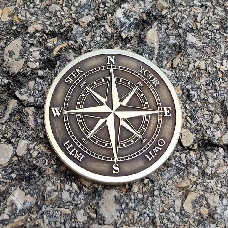 Guiding Light Compass Coin