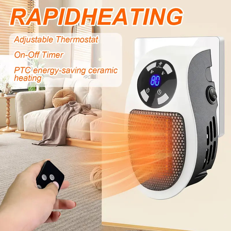 Wall Outlet Space Heater - Plug-In Heater Adjustable Thermostat🔥 ...