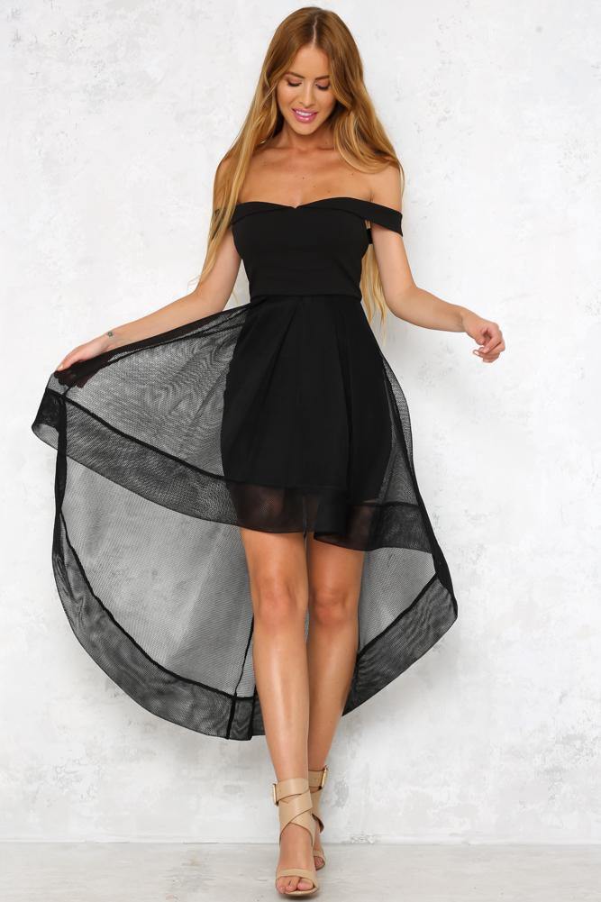 Pout It Out Midi Dress Black-Hey Shelly