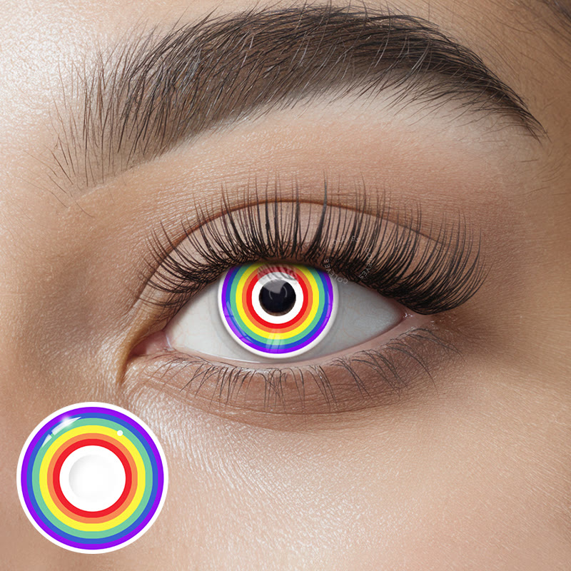 Coleyes Circle Rainbow Prescription Yearly Colored Contacts