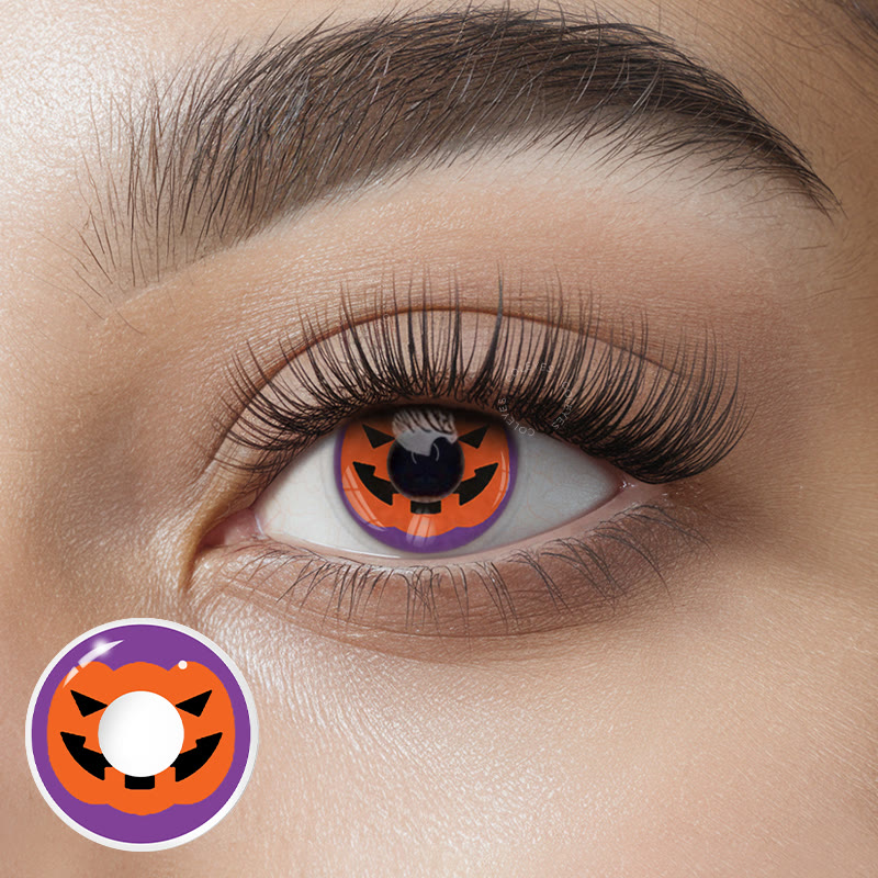 Coleyes Halloween Pumpkin Orange Yearly Prescription Colored Contacts