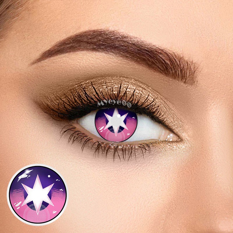 MYEYEBB Blind Ruby Hoshino Purple Cosplay Colored Contact Lenses