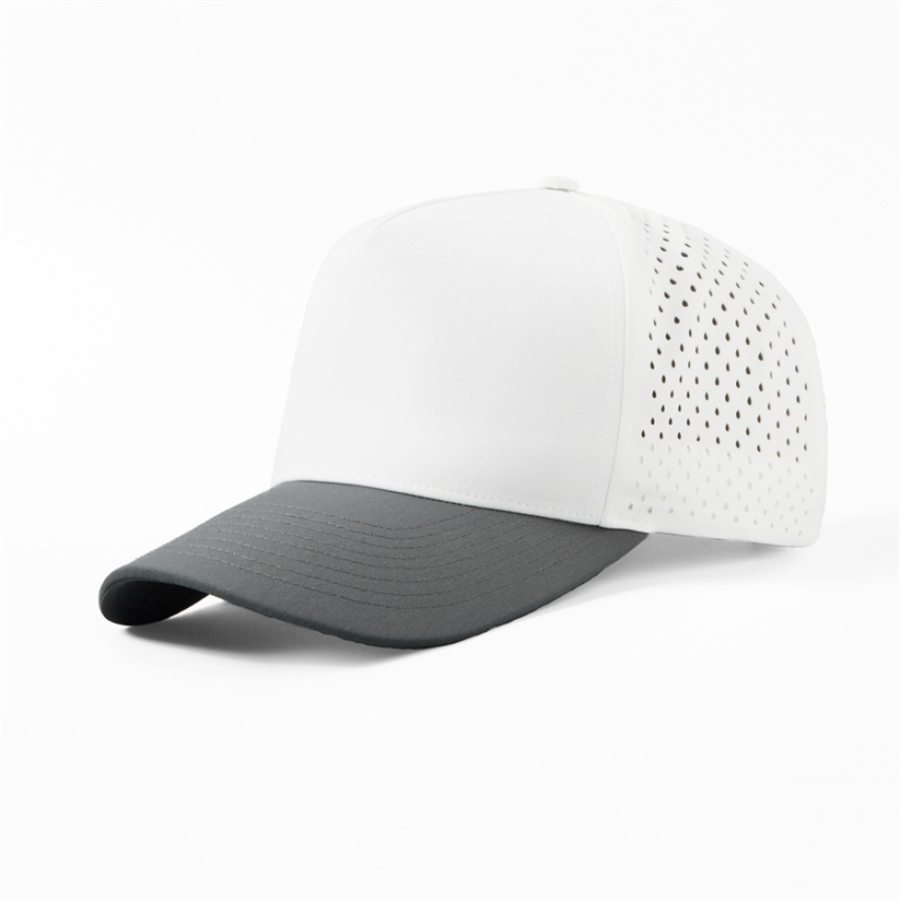 Blank & Custom Laser Perforated 5 Panel Performance Snapback Hat ...