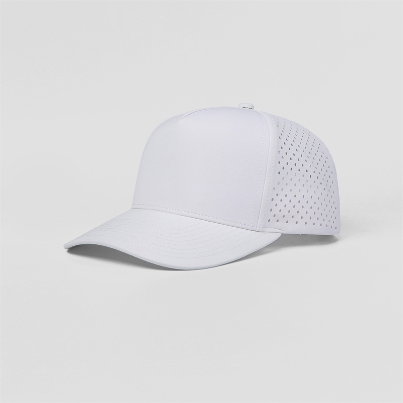 Blank & Custom Laser Perforated 5 Panel Performance Snapback Hat ...