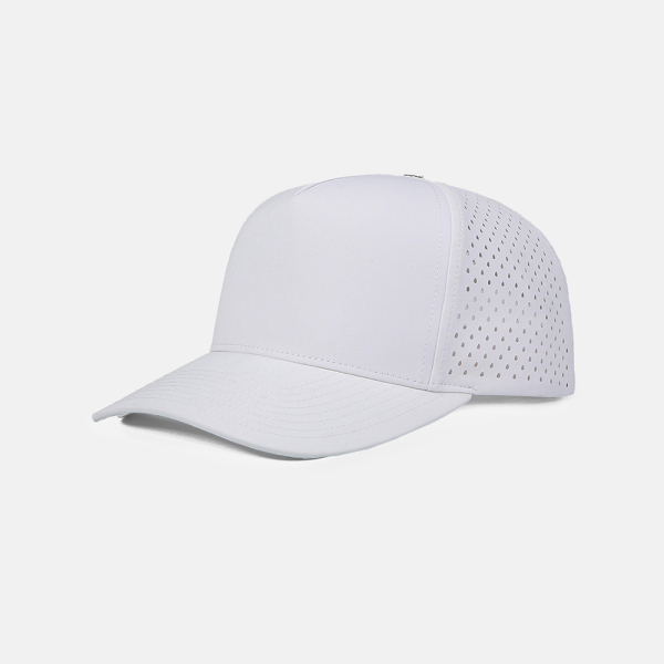 Blank & Custom Laser Perforated 5 Panel Performance Snapback Hat ...
