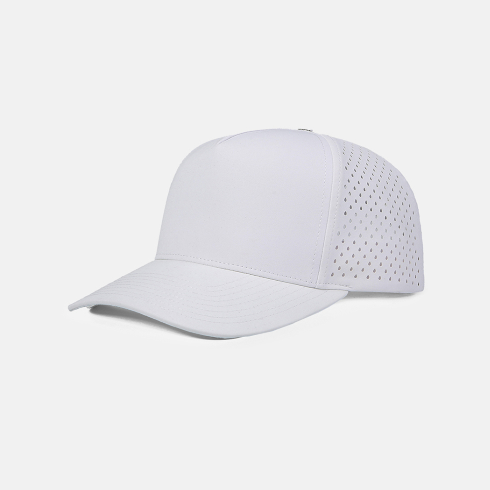 Blank & Custom Laser Perforated 5 Panel Performance Snapback Hat ...