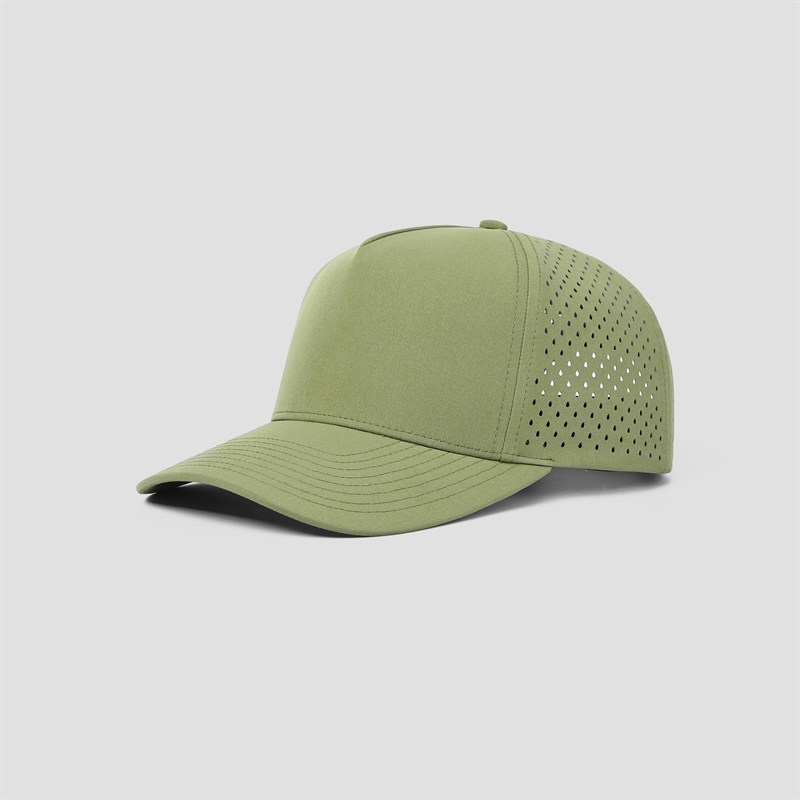 Blank & Custom Laser Perforated 5 Panel Performance Snapback Hat ...