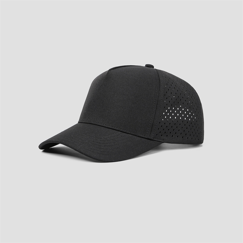 Blank & Custom Laser Perforated 5 Panel Performance Snapback Hat ...